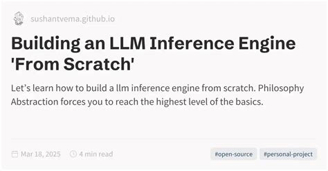 Building An Llm Inference Engine From Scratch