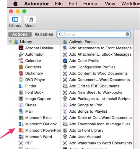 Applescript Office For Mac Actions Not Showing In Automator Stack