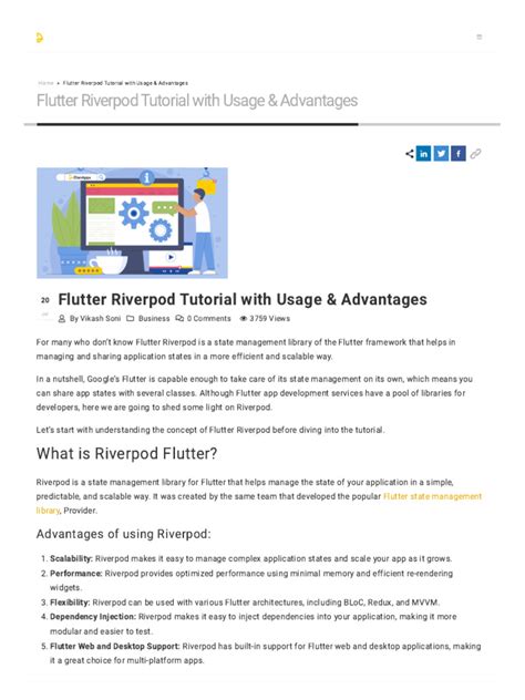 Flutter Riverpod Tutorial With Usage And Advantages Pdf Mobile App