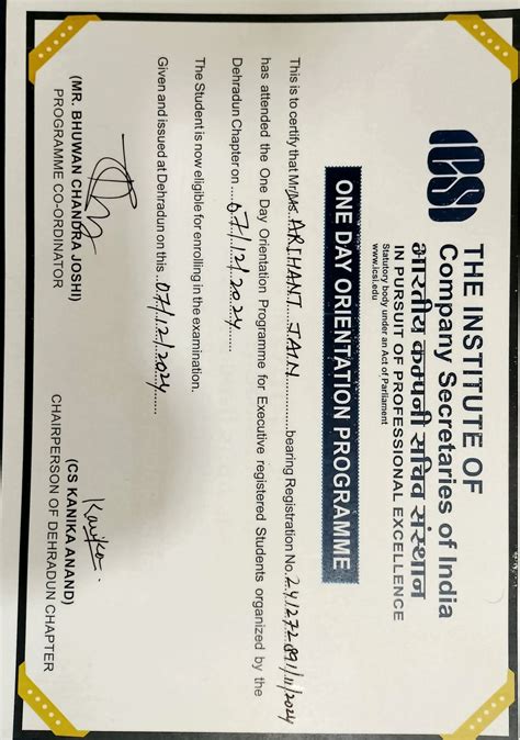 arihant jain on linkedin odop companysecretaryjourney professionalgrowth corporategovernance…