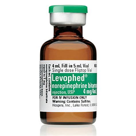 Norepinephrine Bitartrate — Mountainside Medical Equipment