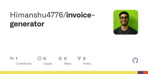 GitHub Himanshu Invoice Generator