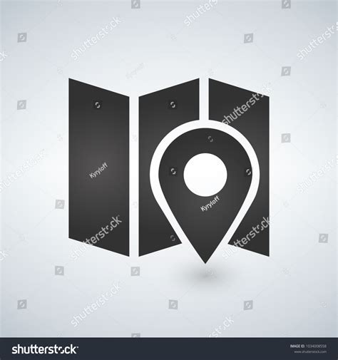 Folded Map Point Marker Vector Illustration Stock Vector Royalty Free Shutterstock