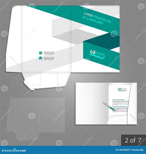 Folder Template Design Stock Vector Illustration Of Editable 54629409