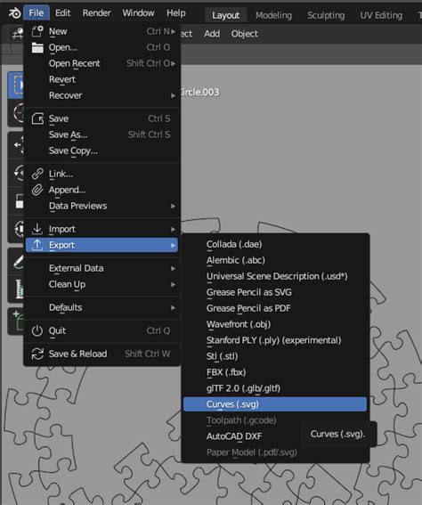 Interface Export Curves To SVG Missing In Is There An Alternative Workflow Blender