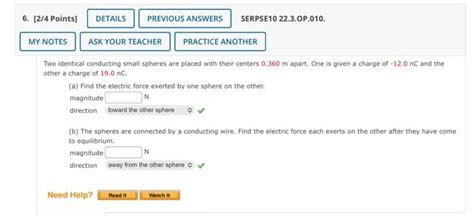 Solved 6 [2 4 Points Details Previous Answers Serpse10