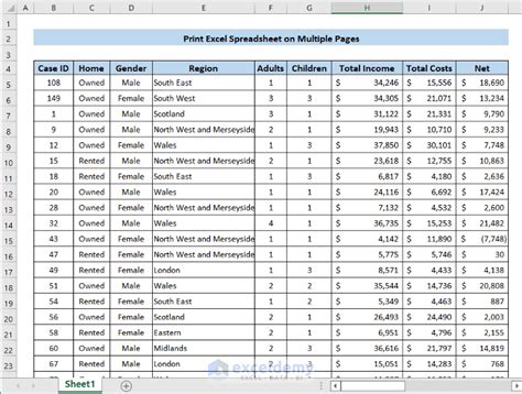 How To Print Excel Spreadsheet With Multiple Pages Design Talk