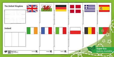 My First Flags Colouring Pack Europe Teacher Made