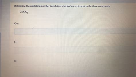 Solved Determine The Oxidation Number Oxidation State Of