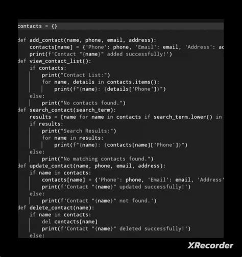 Completed Contact Book In Python Shaikh Rizwan Posted On The Topic