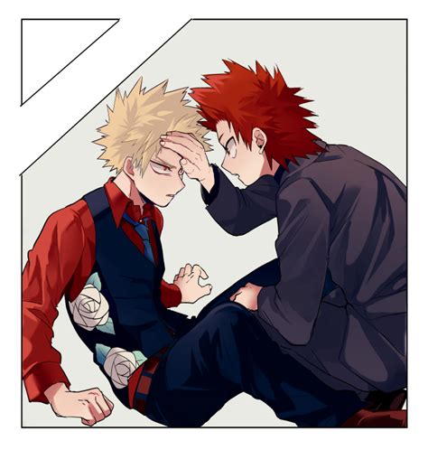 Bakugou Katsuki And Kirishima Eijirou Boku No Hero Academia Drawn By Cai Caiirocai Danbooru