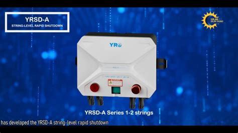 solar rapid shutdown switch of string level firefighter safety switch