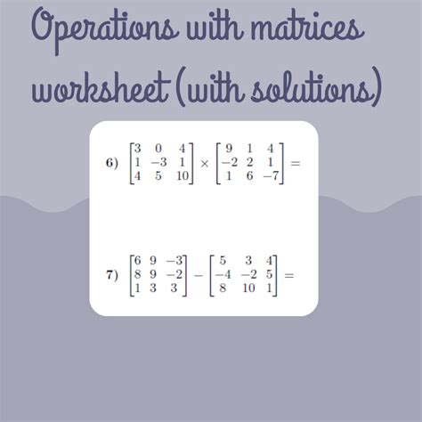 Matrix Multiplication Worksheets Math Monks Worksheets Library