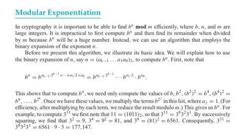 Solved 25 Use Algorithm 5 To Find 7644mod645 26 Use