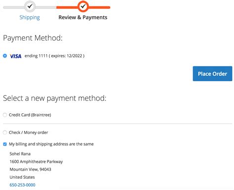 Checkout Magento2 Move Billing Address After Payment Method