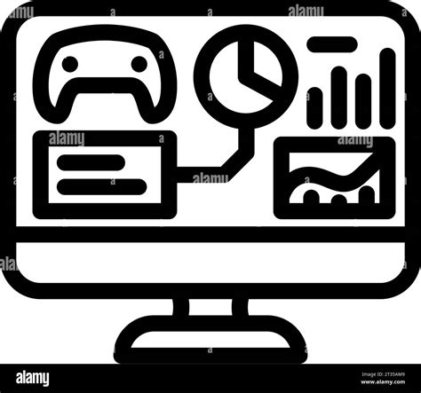 Analytics Game Development Line Icon Vector Illustration Stock Vector Image And Art Alamy
