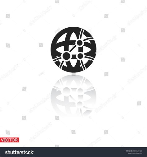 Global Technology Social Network Icon Vector Stock Vector Royalty Free 1348628423 Shutterstock