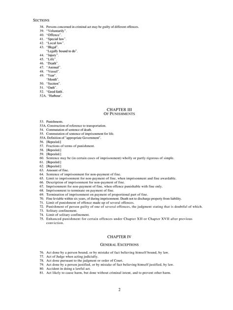 Ipc Sections List Pdf Instapdf