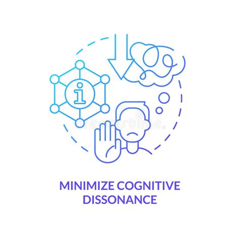 Minimize Cognitive Dissonance Blue Gradient Concept Icon Stock Vector Illustration Of Belief
