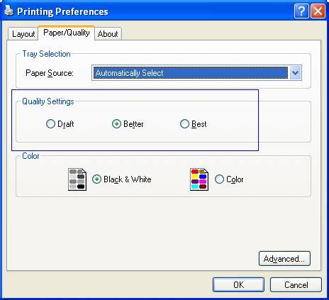 Unidrv PScript5 UI Standard Tab Vs Advanced Tree View Changes