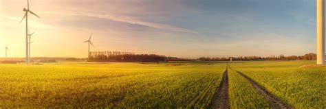 풍력 터빈 녹지 및 농업 사일로가있는 풍경과 햇볕이 잘 드는 배경의 정착지 풍차 농업 공장 봄에 시골의 녹지 파노라마 사일로에 대한 스톡 사진 및 기타 이미지 Istock