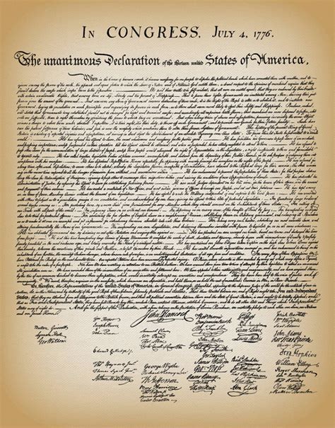 Printable Readable Declaration Of Independence