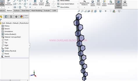 Solidworks Complex Part Modeling Hexagonal Decorative Pot Ourengineeringlabs