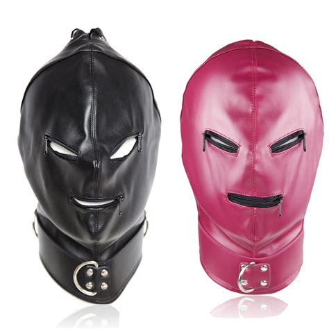 Sex Hood Leather Zipper Mask Gflashy