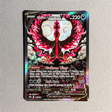 Galarian Moltres V Alr Art Chilling Reign Hobbies And Toys Toys