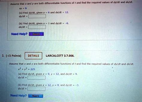 solved are both dllterentlable funatioris of ard find the requlred