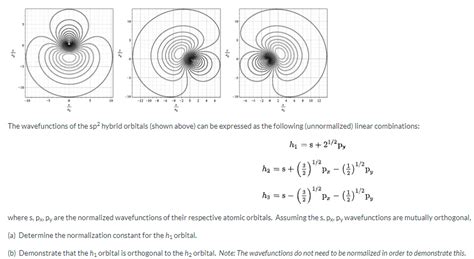 solved 12 10 6 the wavefunctions of the sp2 hybrid