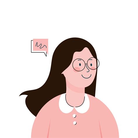 Girl With Glasses Cartoon