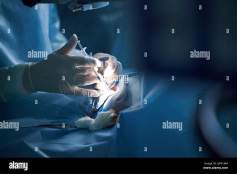 Injection Operating Augenoperation Augenchirurgie Injections Stock