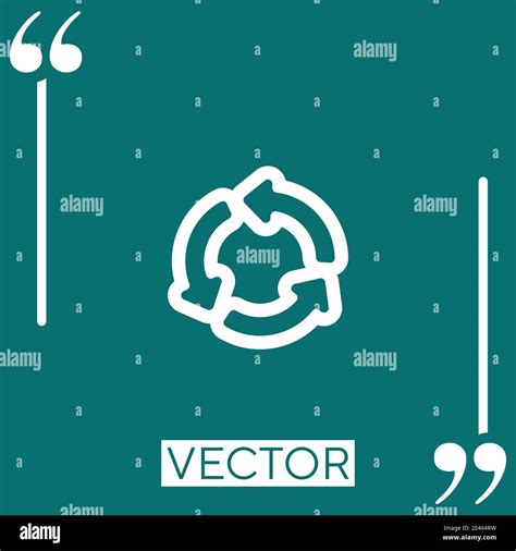 Three Counterclockwise Arrows Circle Linear Icon Editable Stroke Line