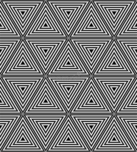 Seamless Monochrome Polygonal Pattern Geometrical Triangle Abstract Pattern Stock Vector