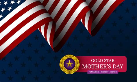 Gold Star Mothers Day Background Illustration Vector Art At Vecteezy