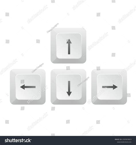 Computer Keyboard Arrow Keys Vector Illustration Stock Vector Royalty