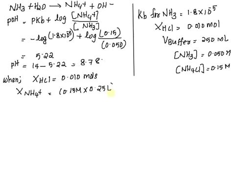 Solved Calculate The Concentration Of Buffer Components Present In 156