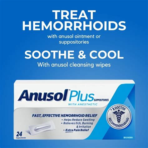 Buy Anusol Plus Hemorrhoidal Suppositories Fast Hemorrhoid Relief