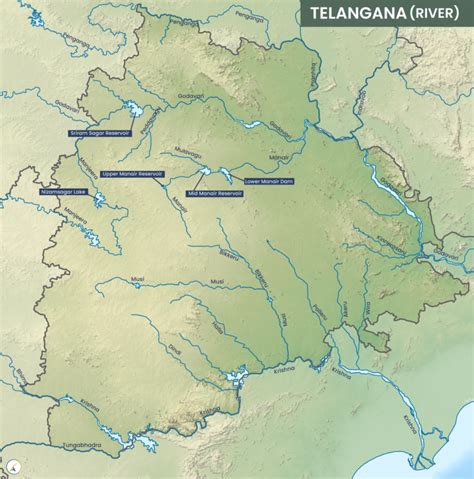 Telangana River Map Upsc