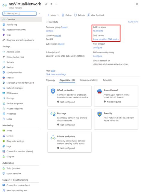 Buat, ubah, atau hapus jaringan virtual Azure - Azure Virtual Network | Microsoft Learn