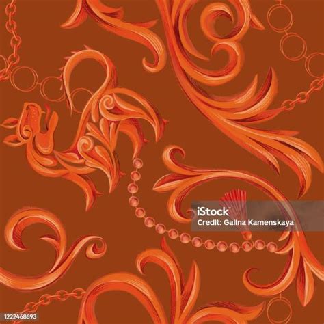 그리핀 체인 액세서리 보석 및 바로크 로코코 테두리 프레임 요소와 패션 원활한 패턴 0명에 대한 스톡 벡터 아트 및 기타 이미지 0명 개인 장식품 고풍스런 Istock