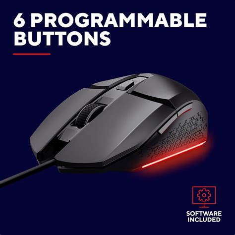 Trust Gaming Gxt 109 Felox Gaming Mouse With 6 Programmable Buttons Advanced Software