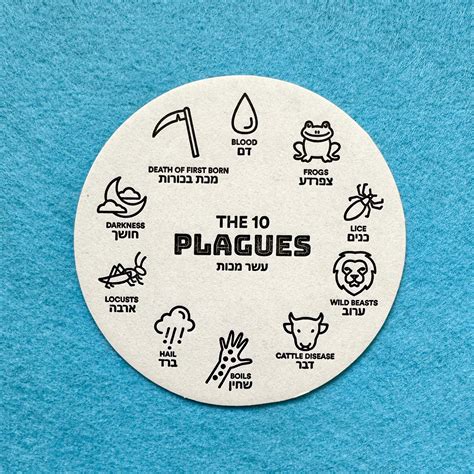 10 Plagues Passover Coasters Set Of 11 Moderntribe
