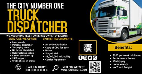 Plantilla De Trucking Facebook Shared Template Postermywall