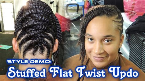 580 stuffed flat twist updo style demo thegriynthumb salon youtube