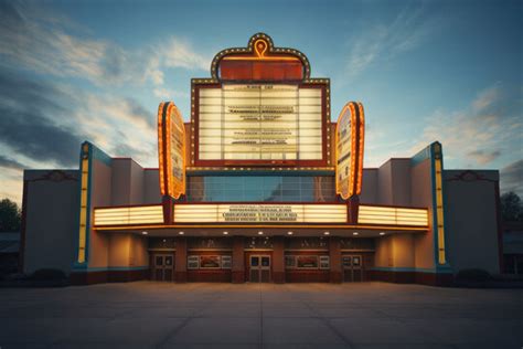 Modern Movie Theater Exterior