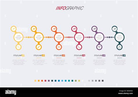 Timeline Infographic Design Vector Steps Rounded Workflow Layout Vector Infographic