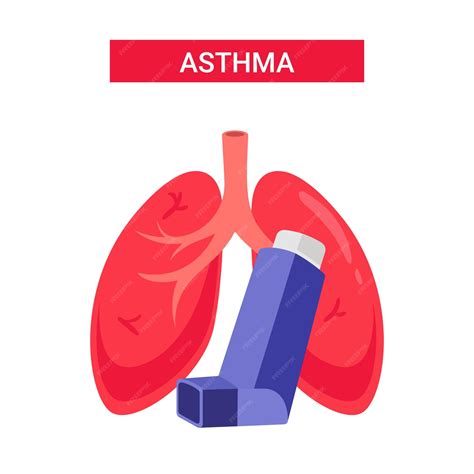 Premium Vector Asthma Vector Flat Style Lung Design Illustration