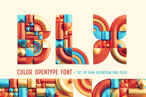 Blx Color Bitmap Font Masterbundles